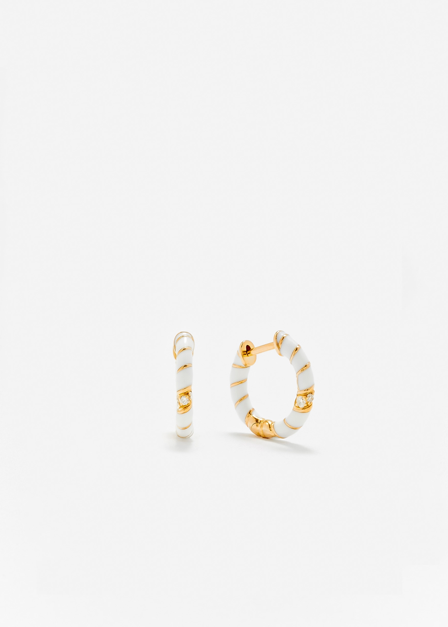 Alliance Mini Torsade - Red enamel, diamonds and yellow gold - Yvonne Léon