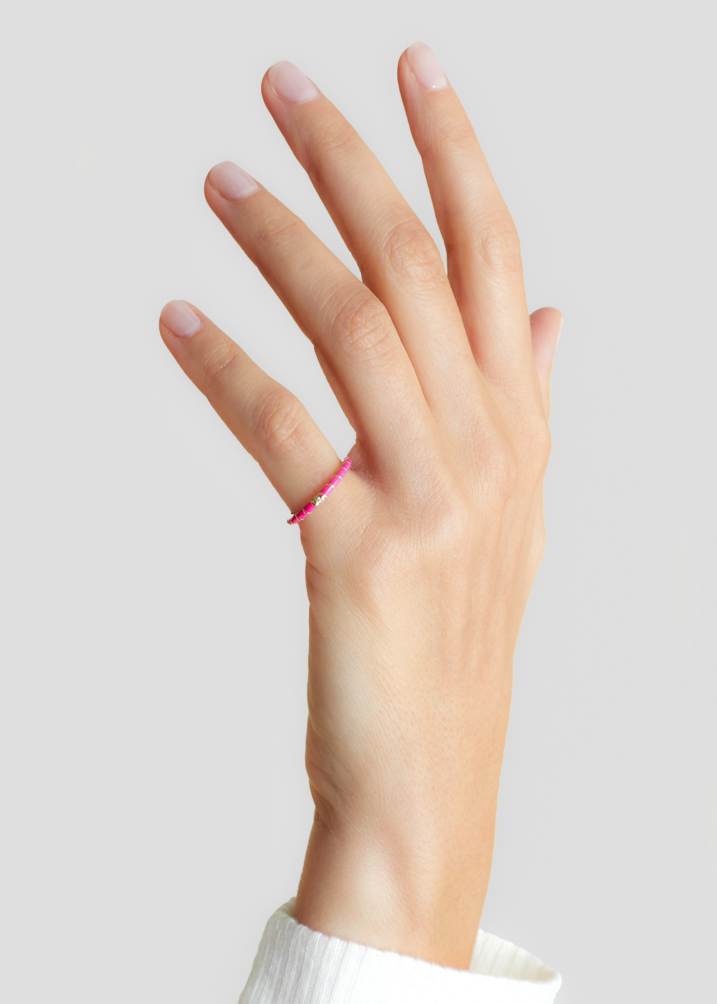 Alliance Mini Torsade - Rainbow enamel, diamonds and yellow gold ...