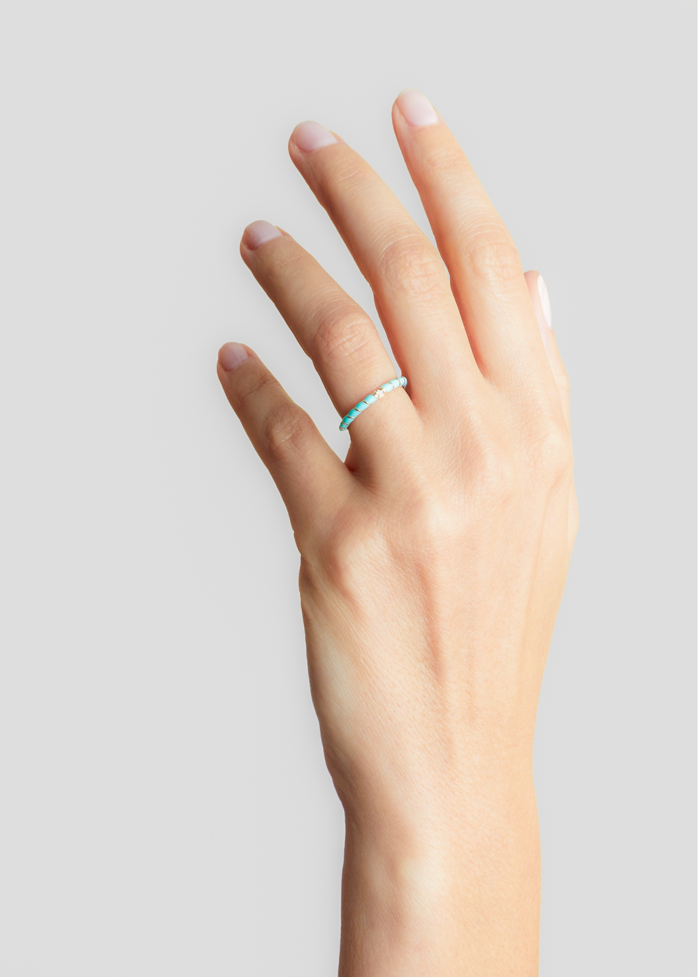 Alliance Mini Torsade - Rainbow enamel, diamonds and yellow gold ...